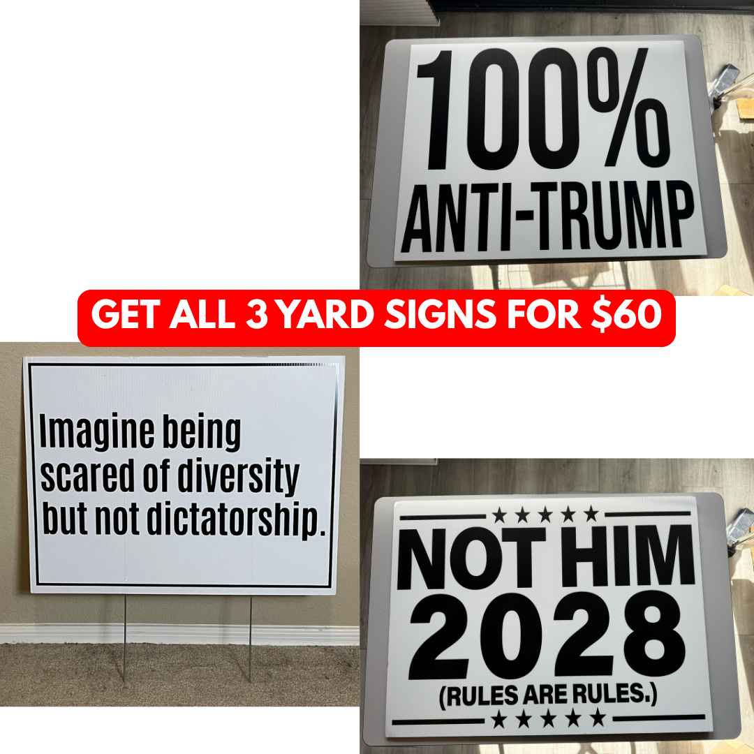 The Neighbor Can't Ignore It Yard Sign Trio – 24" × 18"